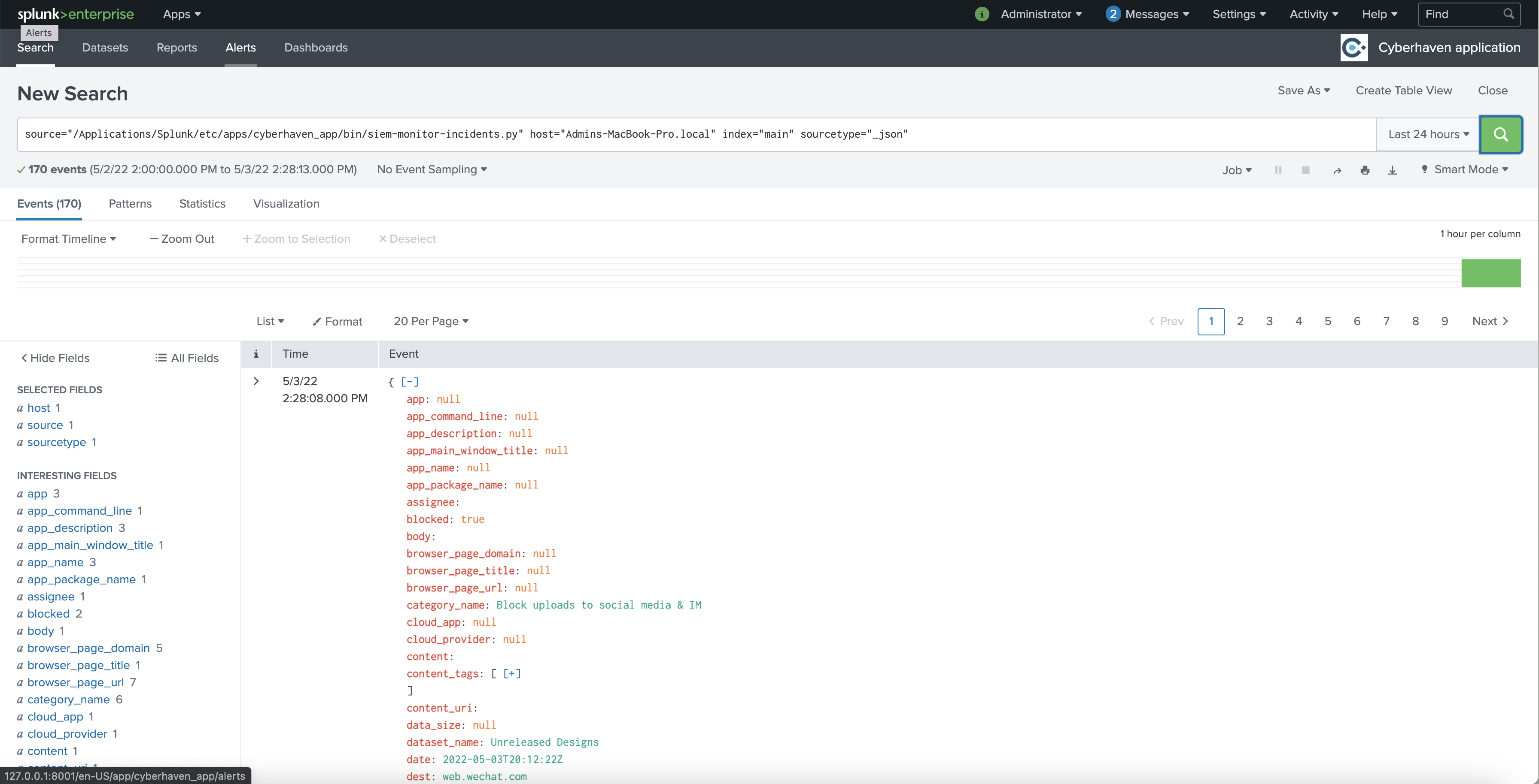 Cyberhaven app | Splunkbase
